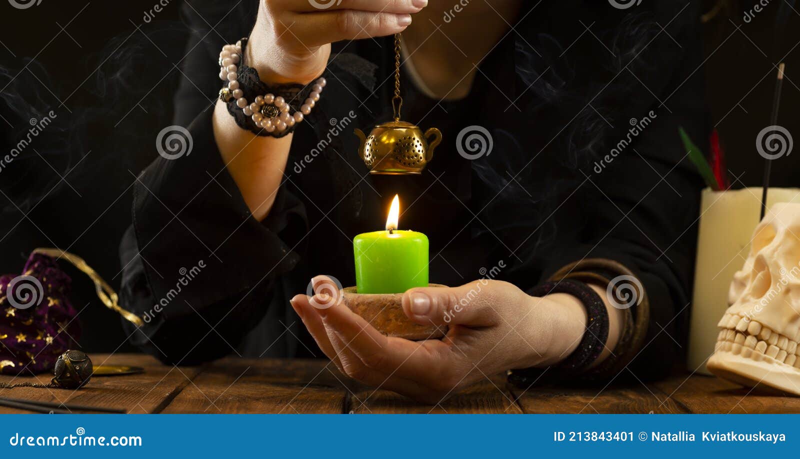 Fortune-teller or Oracle with Objects for Fortune-telling during the ...