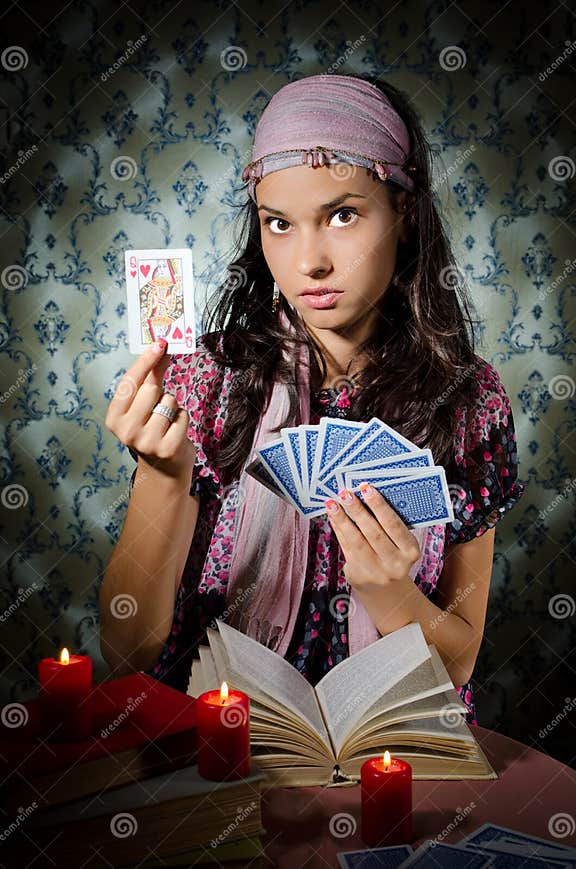 Fortune-teller Predicting the Future Stock Photo - Image of mystical ...