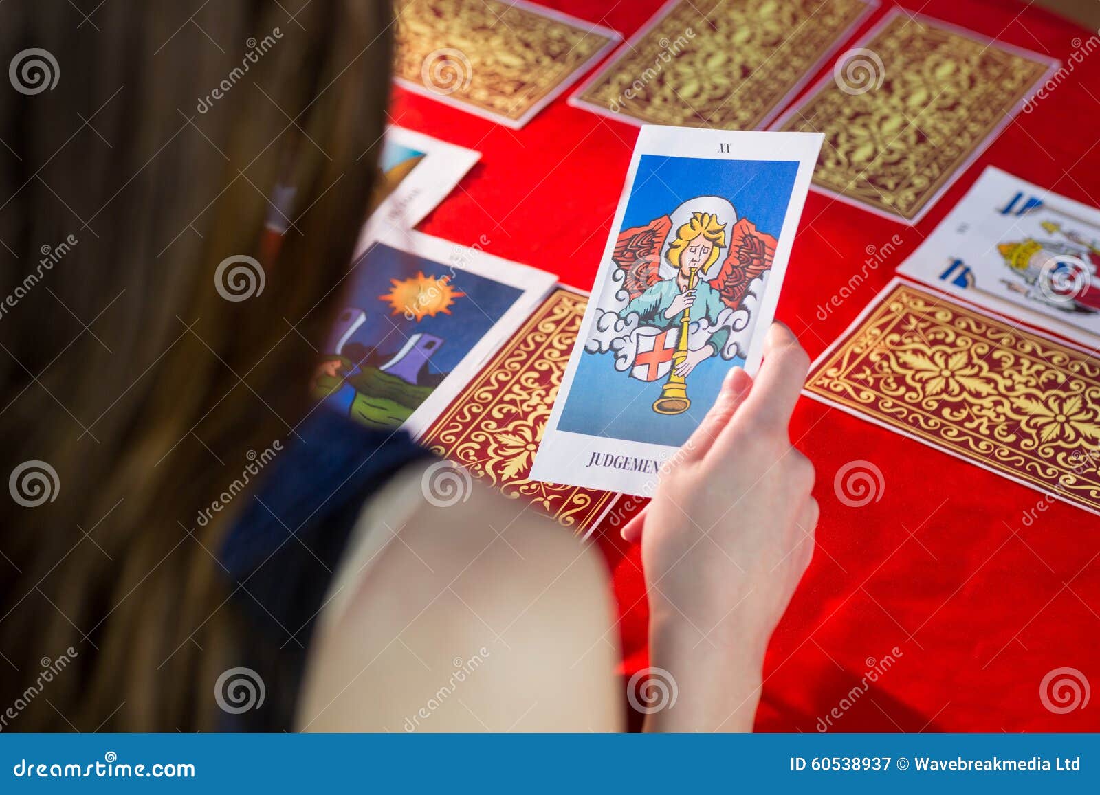 Fortune Teller Using Tarot Cards Stock Image - Image of telling ...