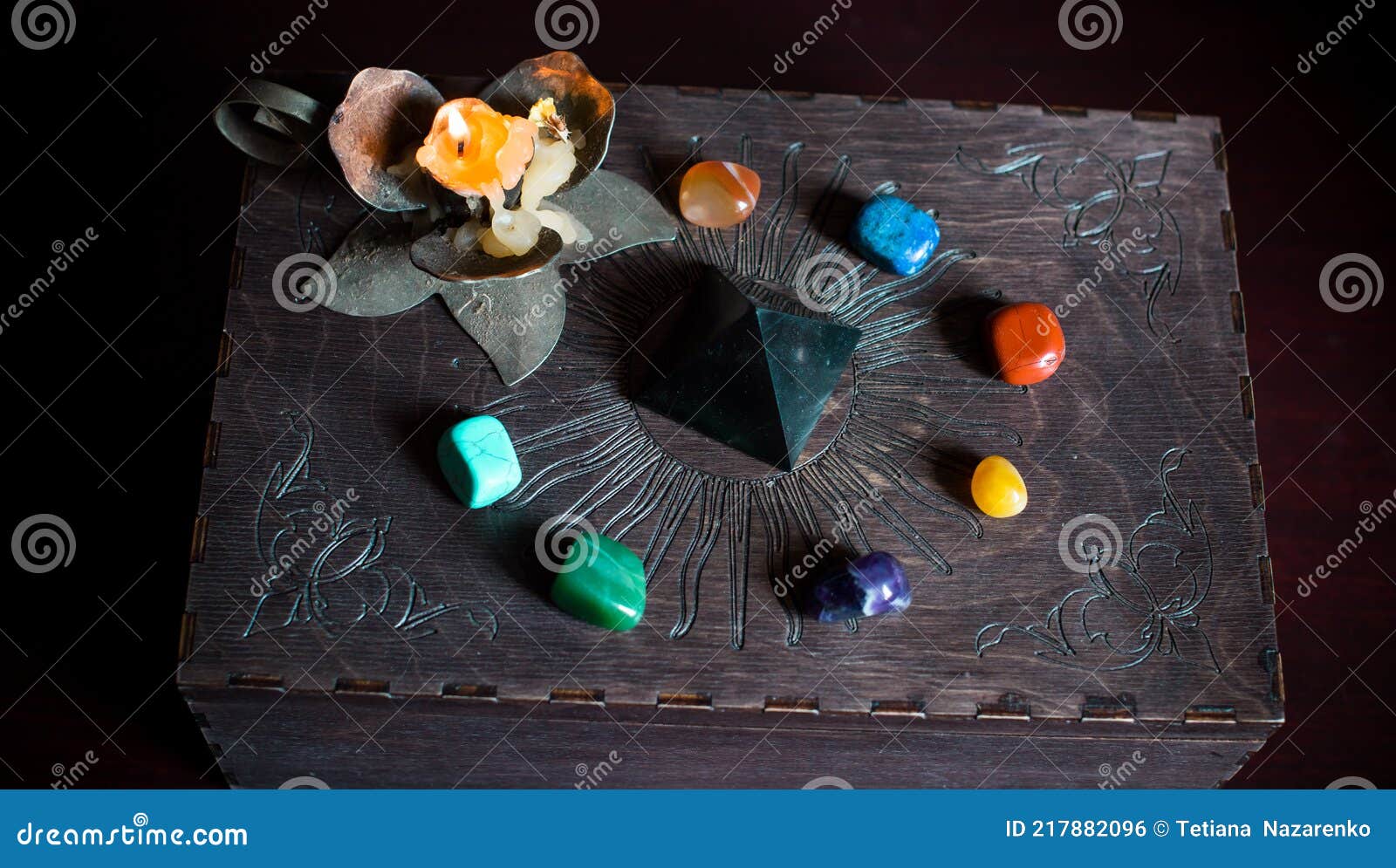 Magical Stuff on a Table, Esoteric Concept Stock Photo - Image of ...