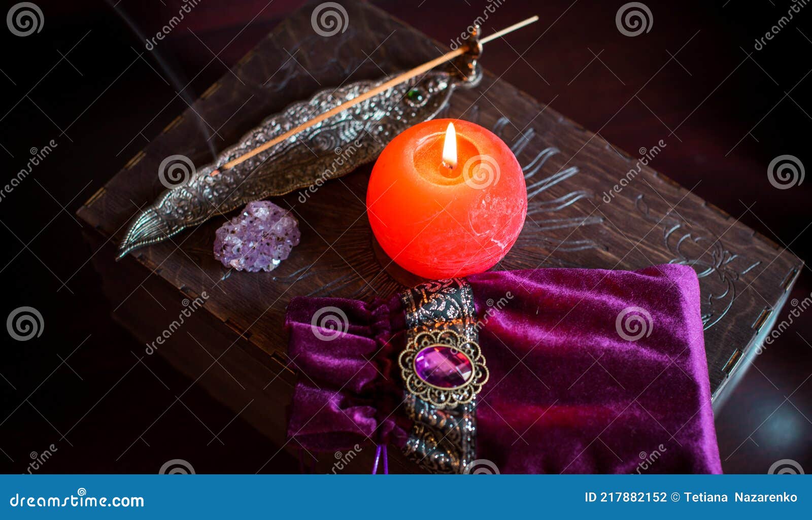 Magical Stuff on a Table, Esoteric Concept Stock Photo - Image of fate ...