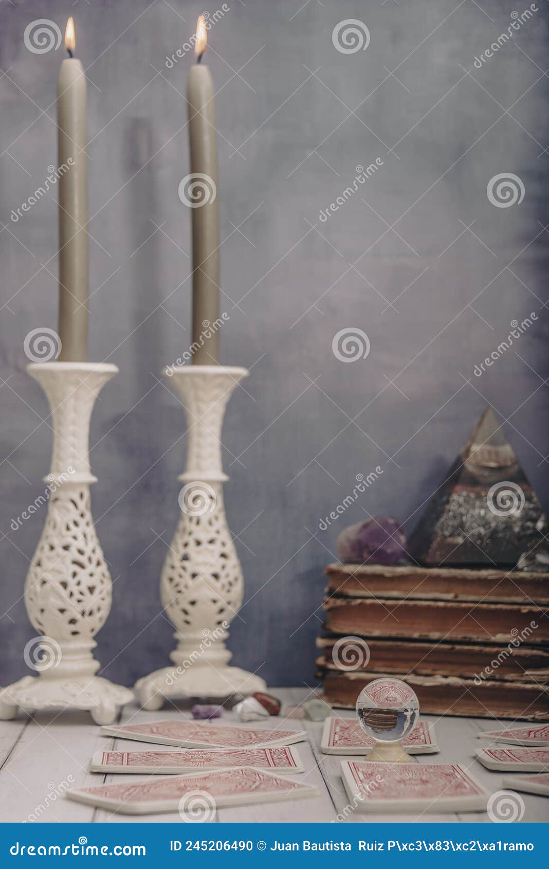 Fortune Telling a Deck of Tarot Cards with Other Fortune Telling Items ...