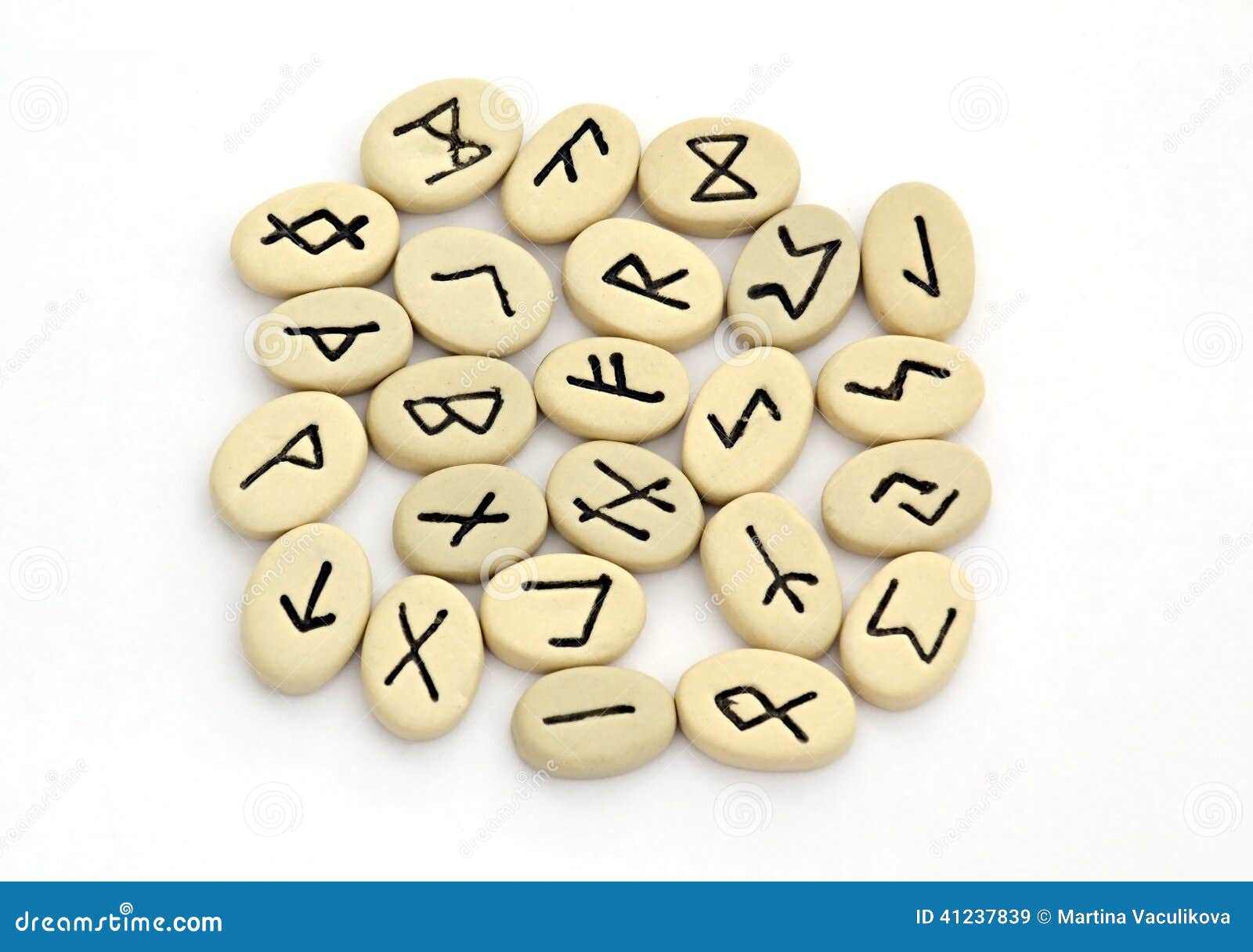 Fortune Telling On The Scandinavian Runes. Runes Lie On Background ...