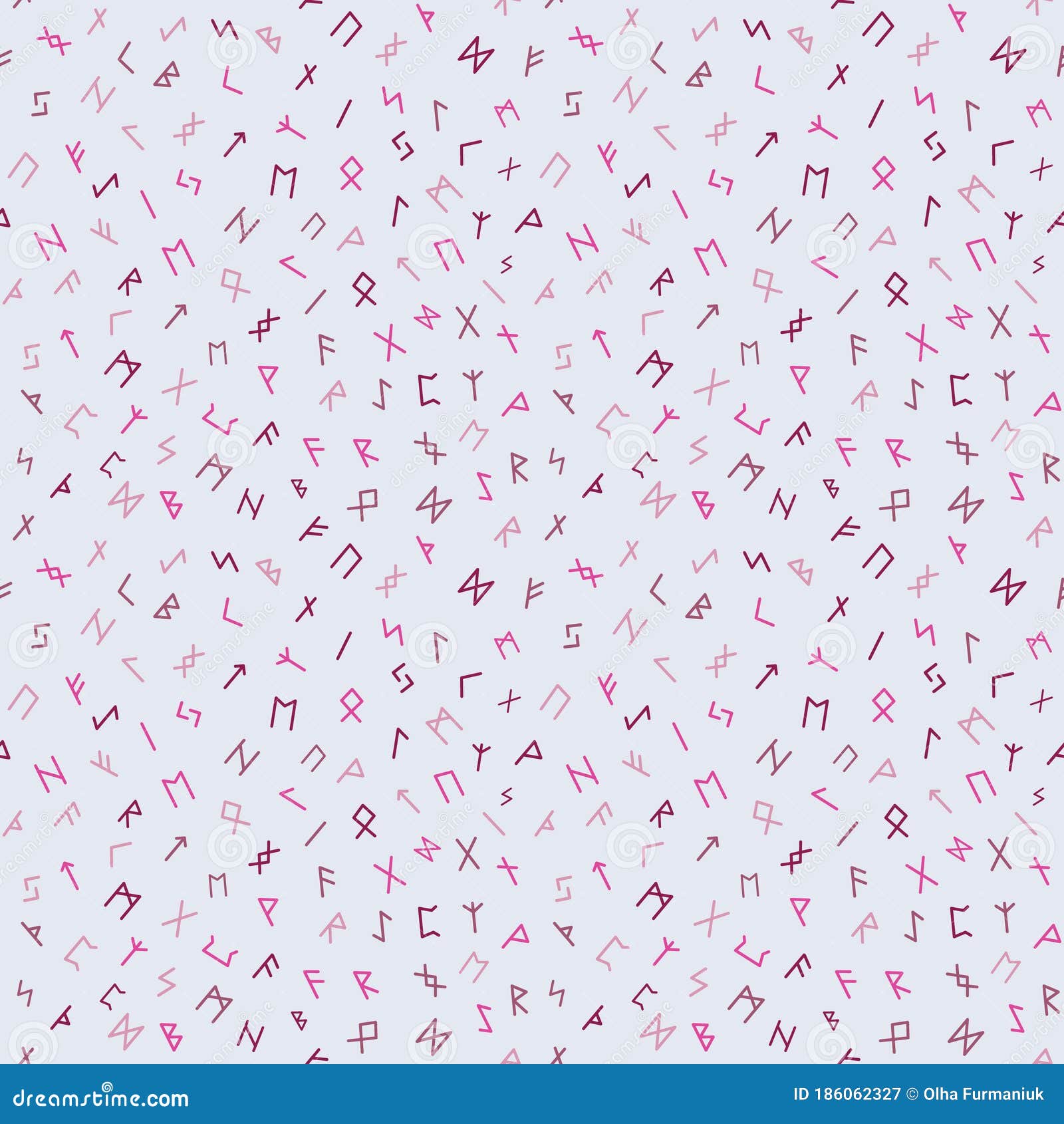 Runic Pattern. Seamless Print Of Archaic Nordic Celtic Viking Rune ...