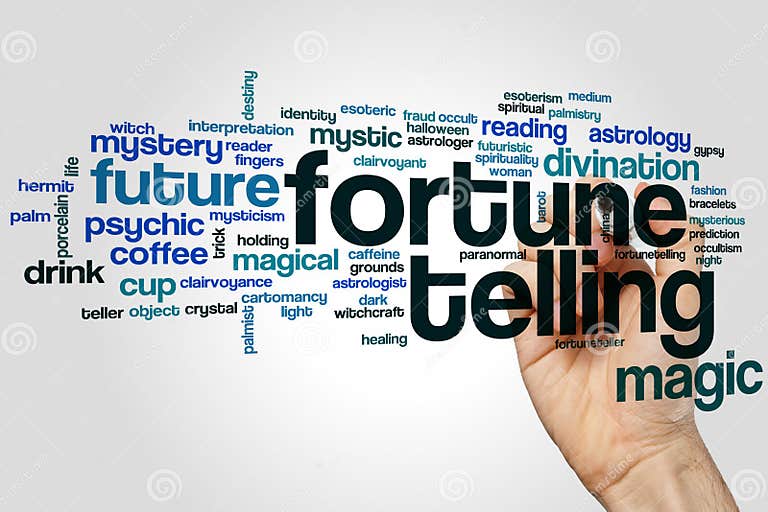 Fortune telling word cloud stock illustration. Illustration of magical ...