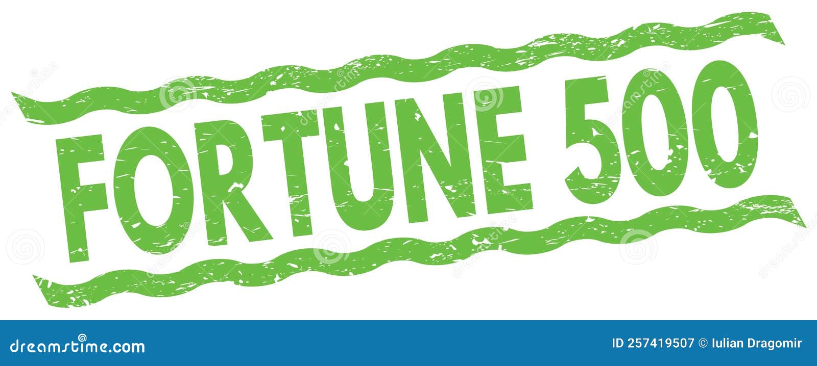 FORTUNE 500 Text on Green Lines Stamp Sign Stock Illustration ...