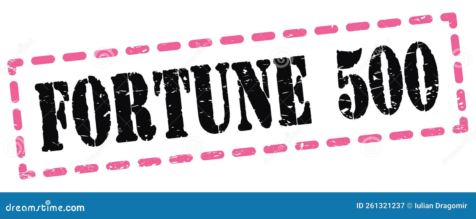 FORTUNE 500 Text Written on Pink-black Stamp Sign Stock Illustration ...