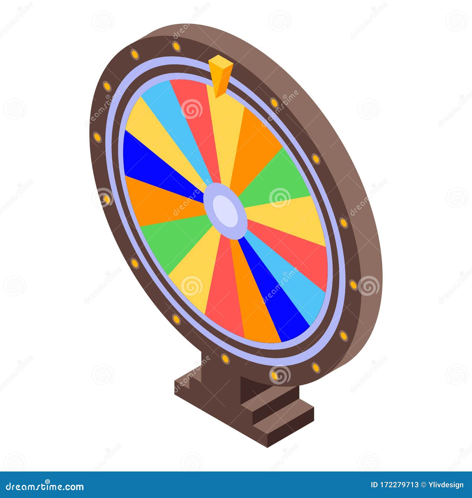 Fortune Wheel Icon, Isometric Style Stock Vector - Illustration of ...