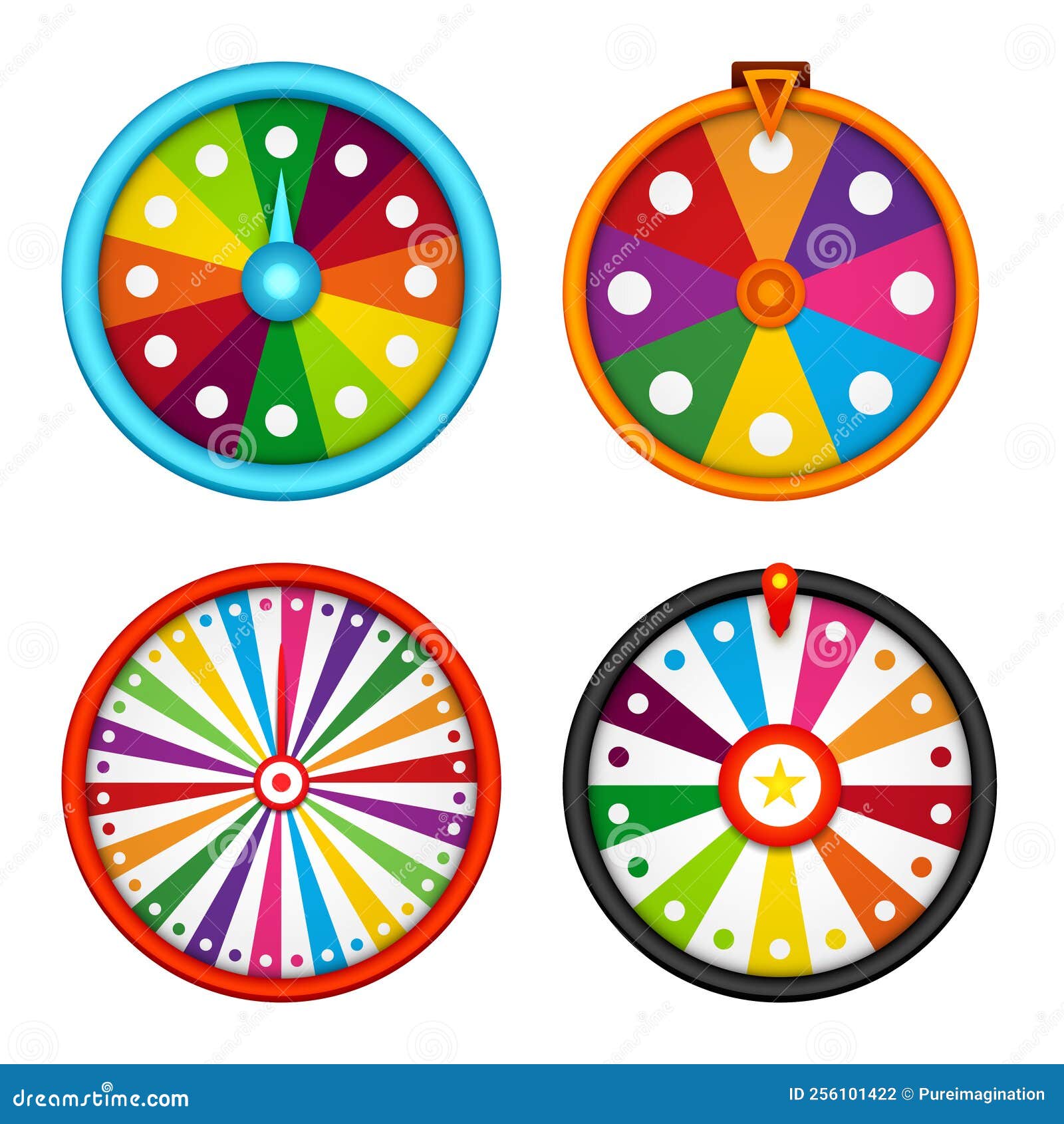 Fortune Wheel Isolated on White Background Stock Vector - Illustration ...