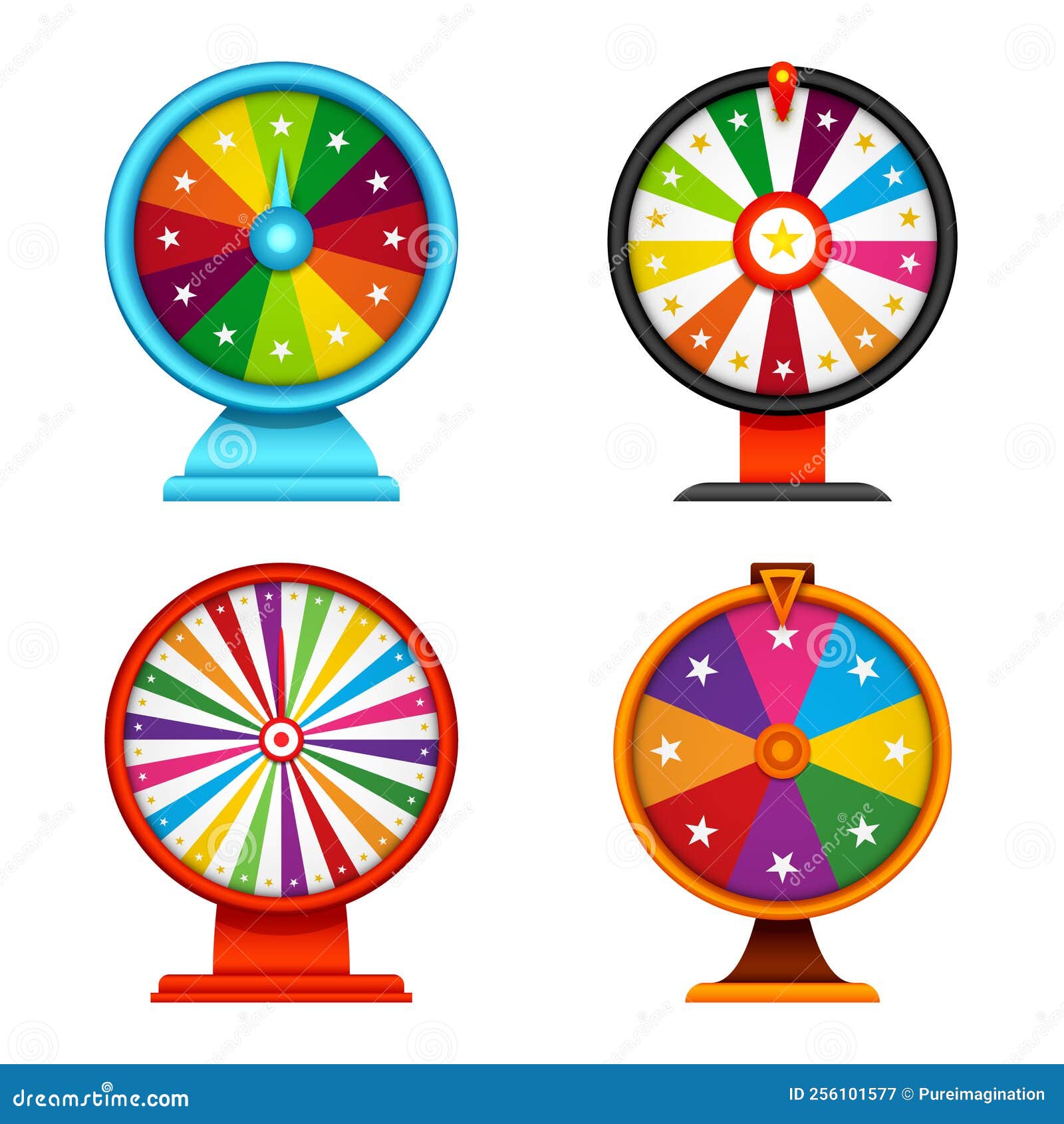 Fortune Wheel Isolated on White Background Stock Vector - Illustration ...
