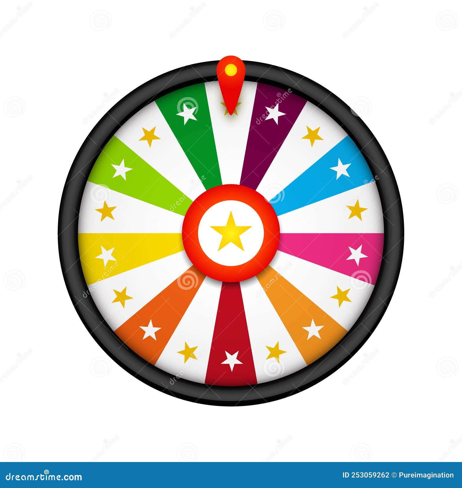 Fortune Wheel Isolated on White Background Stock Vector - Illustration ...