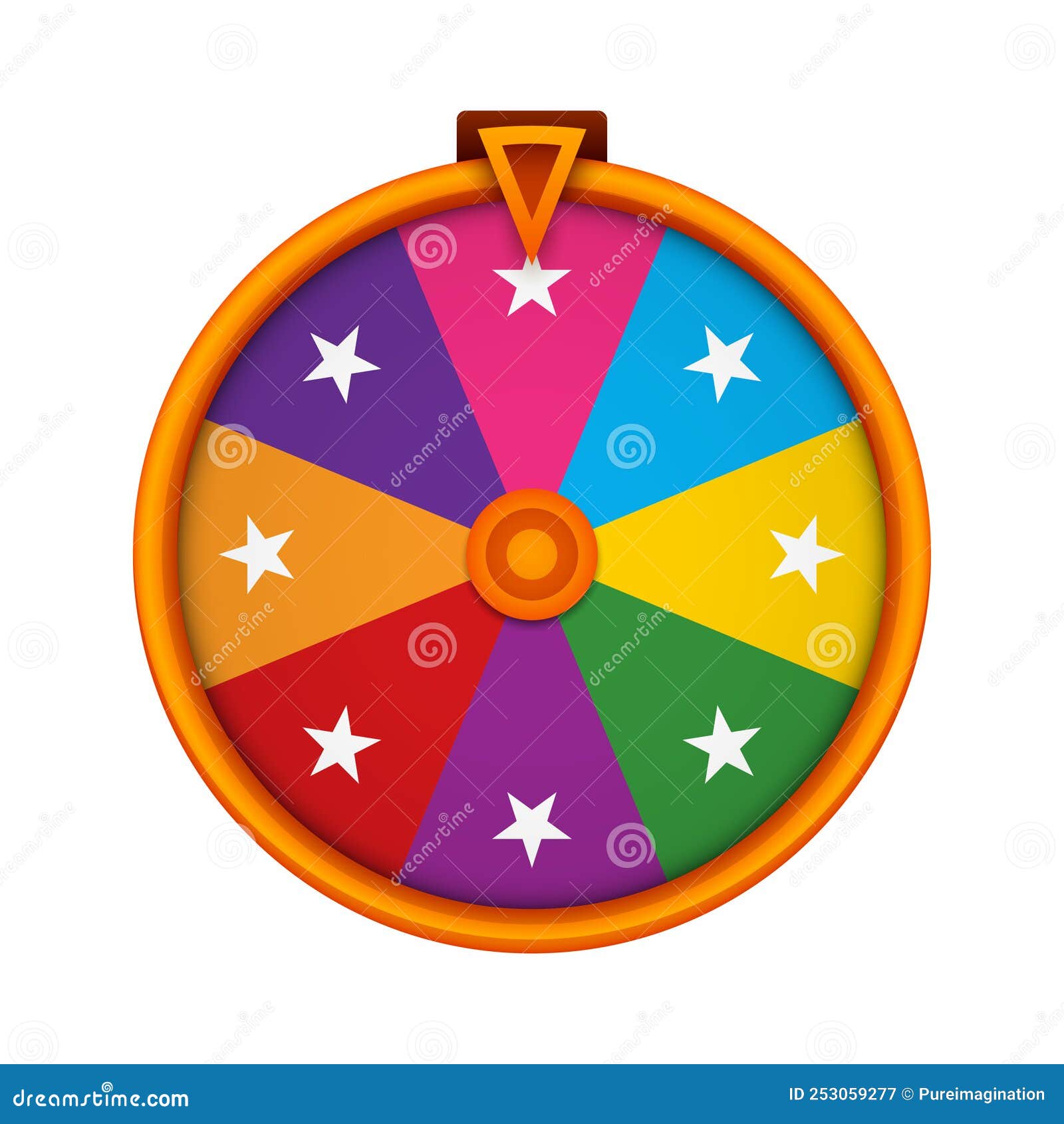Fortune Wheel Isolated on White Background Stock Vector - Illustration ...