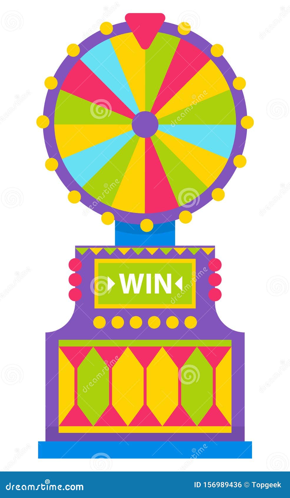 Fortune Wheel Spin To Win, Game Machine Spinning Stock Vector ...