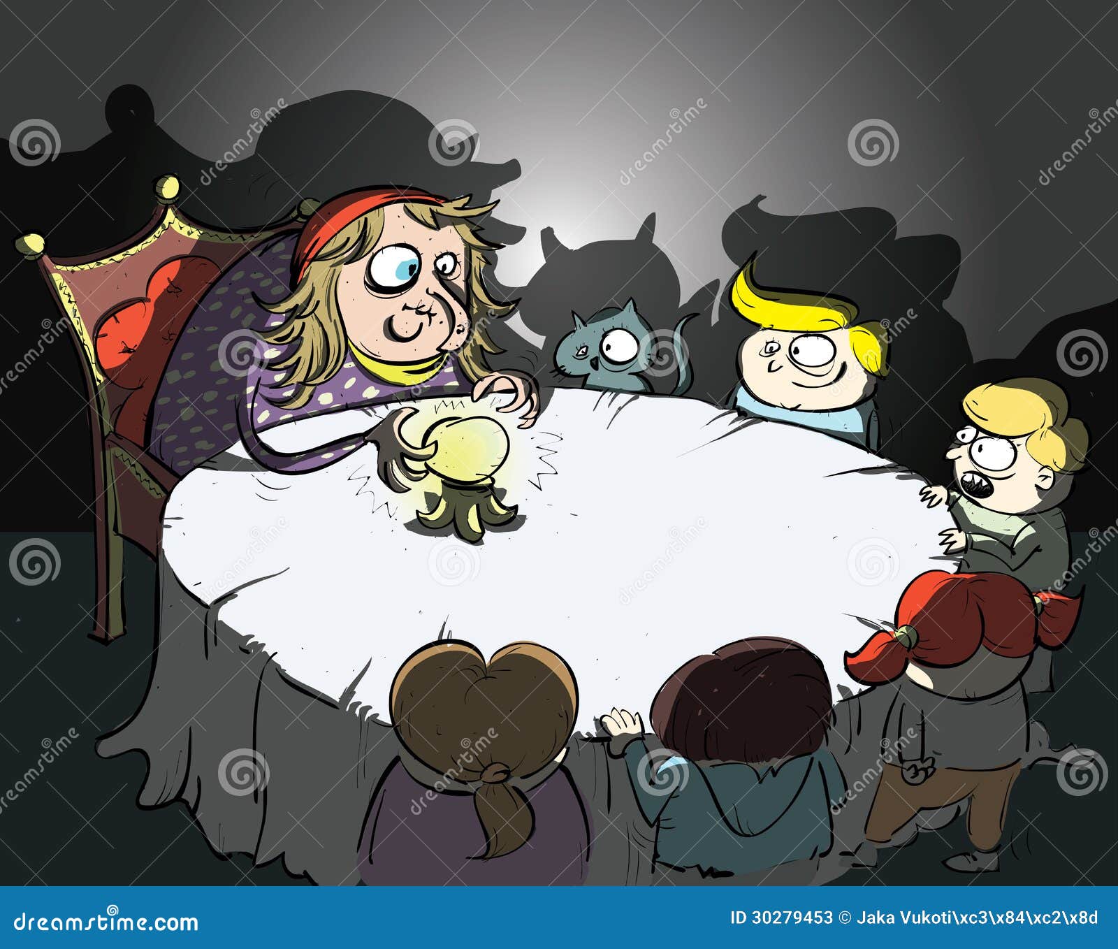 Fortunetelling Cartoon stock vector. Illustration of atmosphere - 30279453