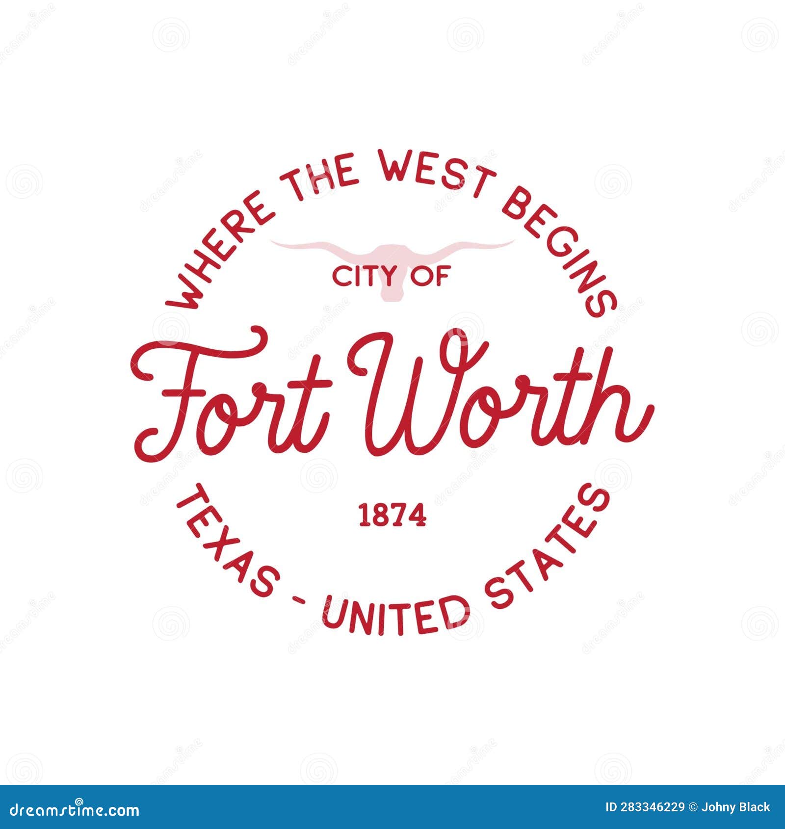 City of Fort Worth Vector Design Template. Fort Worth, Texas Logotype ...