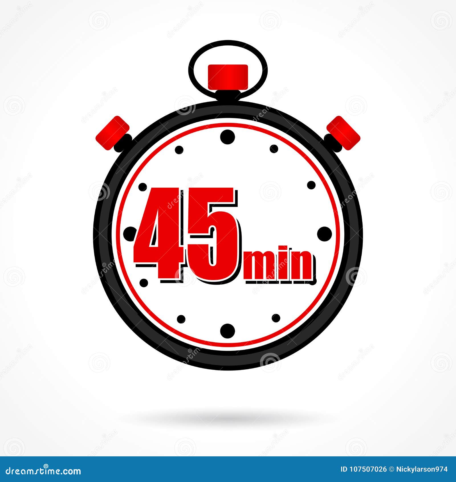 Forty Five Minutes Stopwatch Stock Vector - Illustration of clock ... Forty Five Minutes Stopwatch Stock Vector - Illustration of clock ...