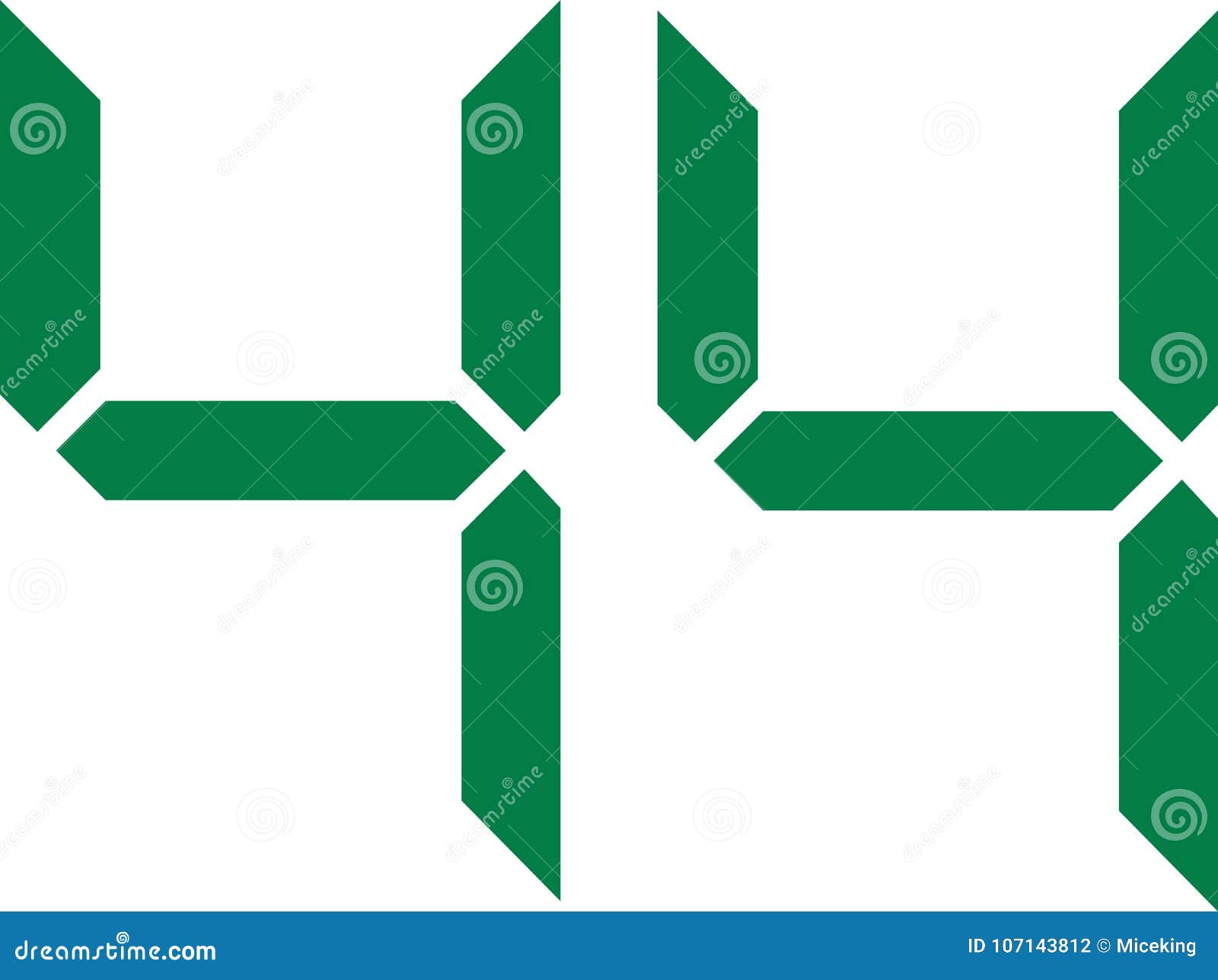 Forty-Four Digital Number 44 Stock Vector - Illustration of numeral ... Forty-Four Digital Number 44 Stock Vector - Illustration of numeral ...