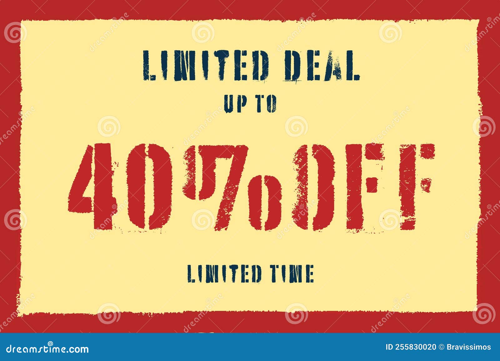 40 Forty Percent Sale Frame Vector Grunge. Hot Pattern Stock Vector ...