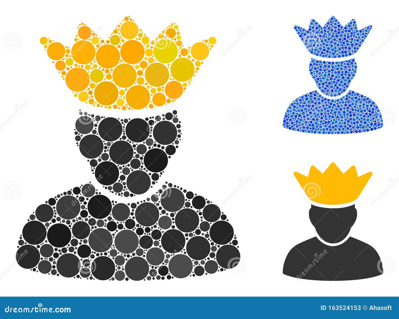 Forum Administrator Composition Icon of Circles Stock Illustration ...