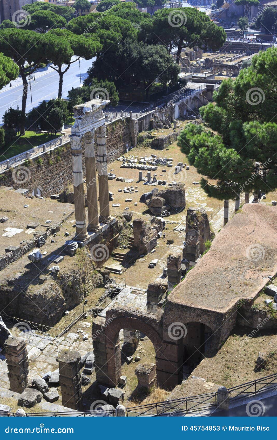 Forum of Augustus in the Imperial Fora Stock Image - Image of fora ...