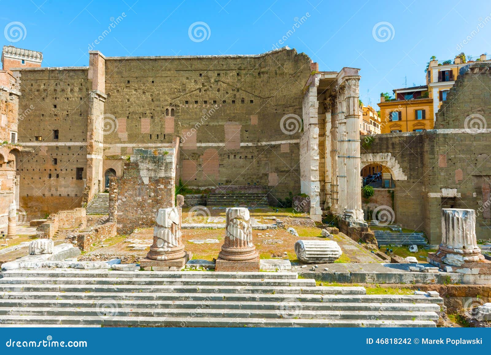 Forum of Augustus in Rome, Italy. Stock Photo - Image of famous, italy ...