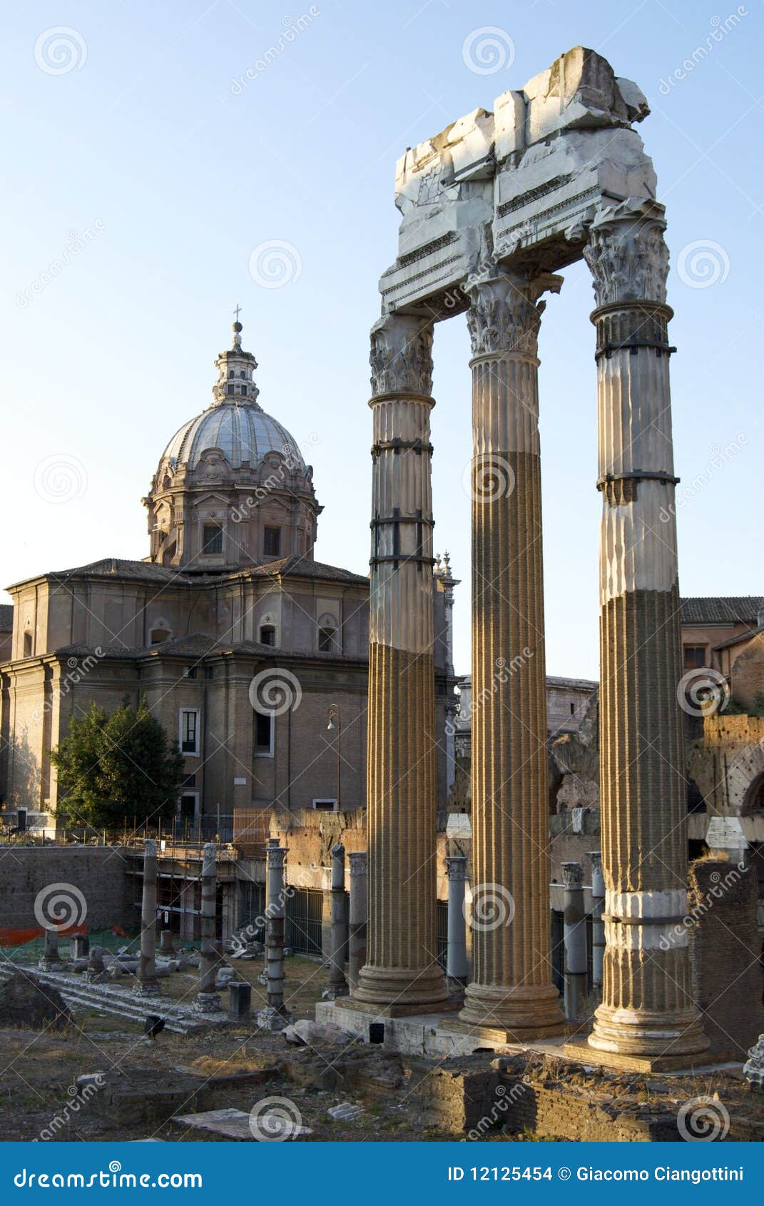 Forum of Caesar stock photo. Image of temple, ruins, italy - 12125454
