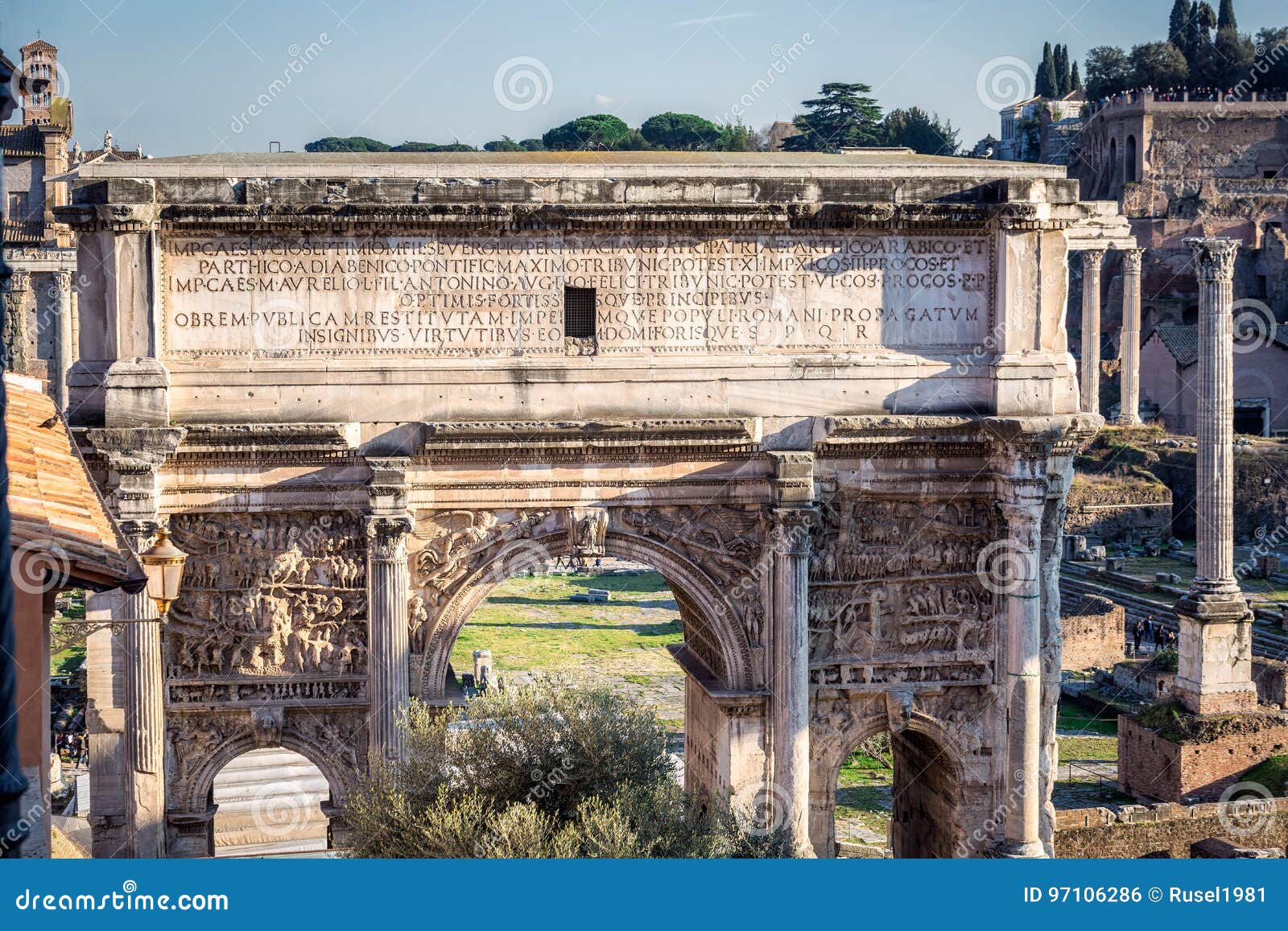 Forum of Caesar in Rome stock photo. Image of european - 97106286