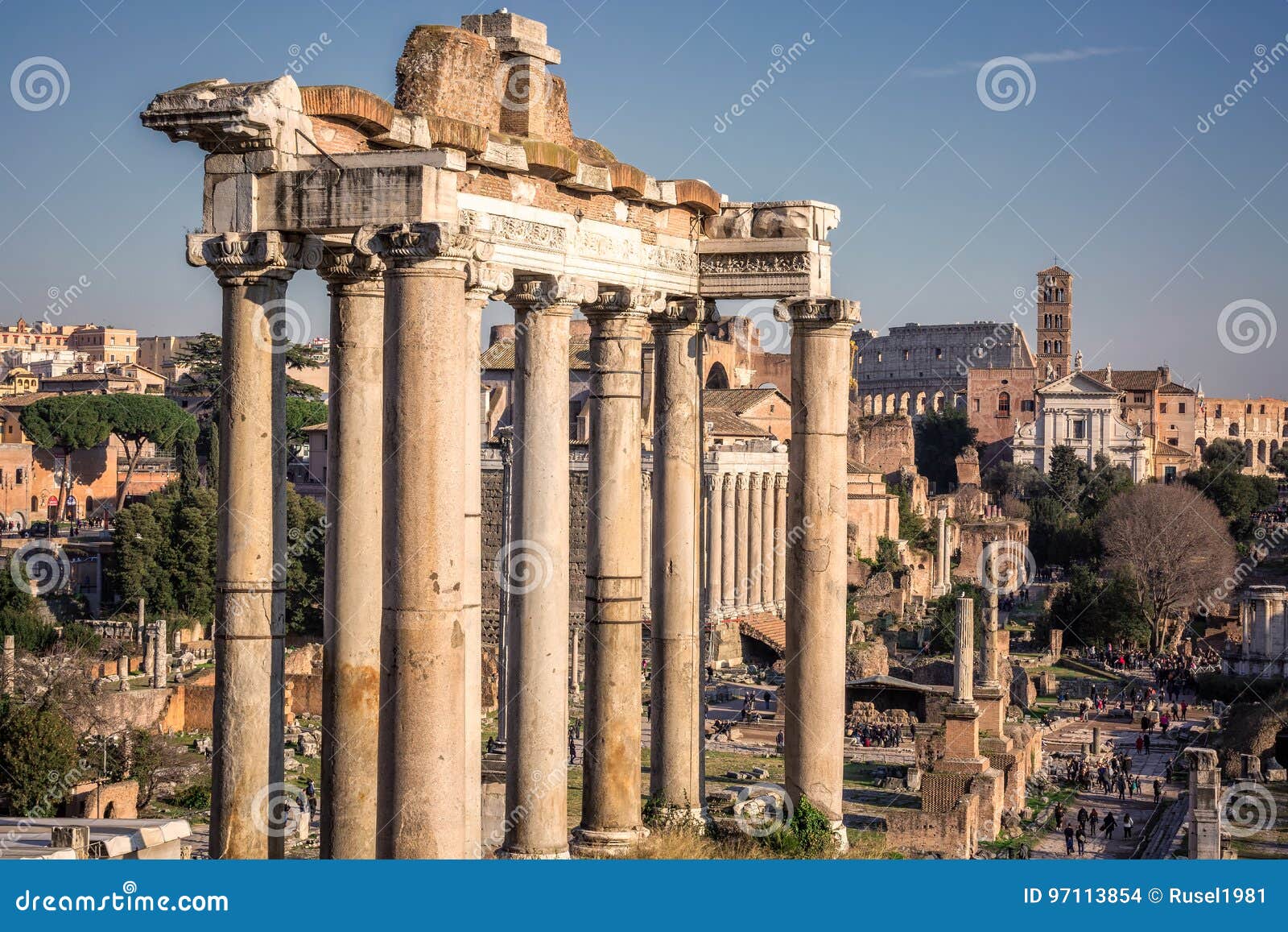 Forum of Caesar in Rome stock photo. Image of roman, european - 97113854