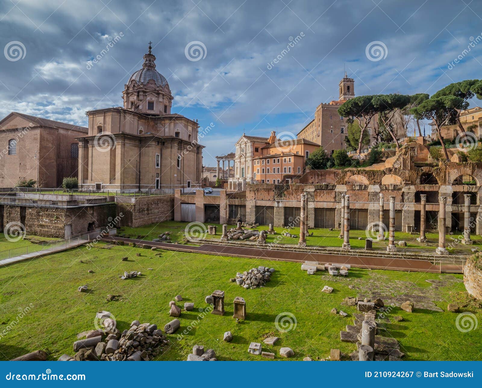 Forum of Caesar Ruins in Rome Stock Image - Image of destination ...