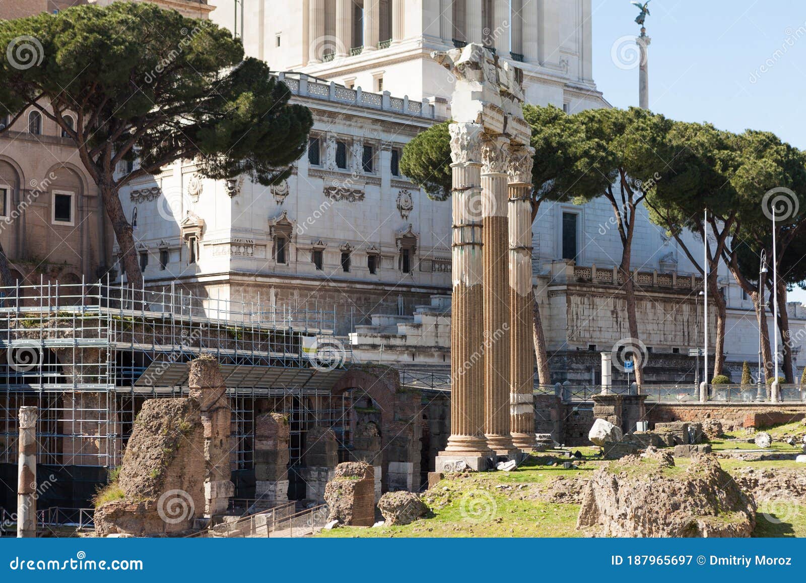 The Forum of Caesar and the Temple of Venus Genetrix. Rome Stock Image ...
