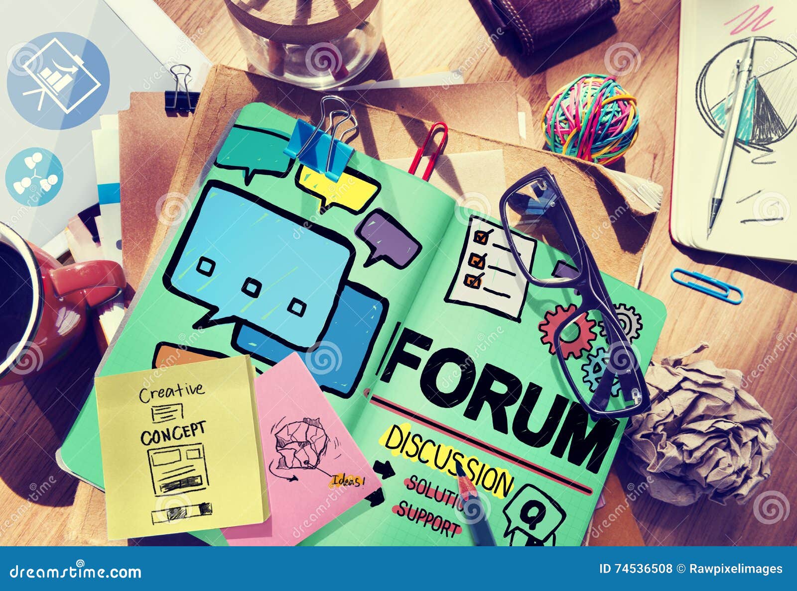 Forum Chat Message Discuss Talk Topic Concept Stock Photo - Image of ...