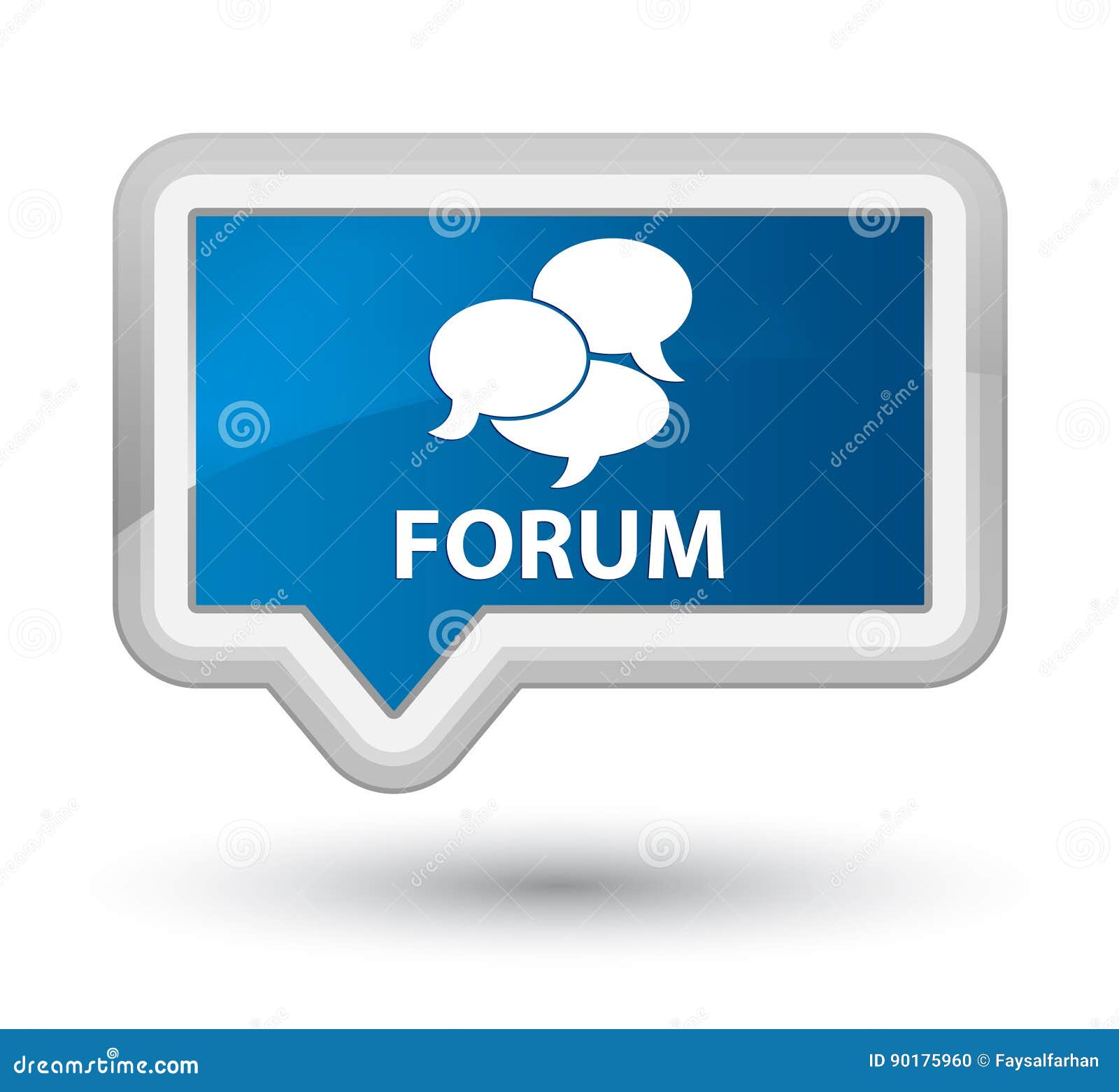 Forum (comments Icon) Prime Blue Banner Button Stock Illustration ...