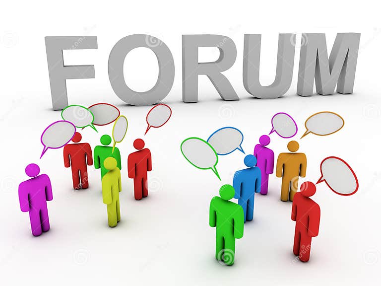 Forum discussing people stock illustration. Illustration of debate ...