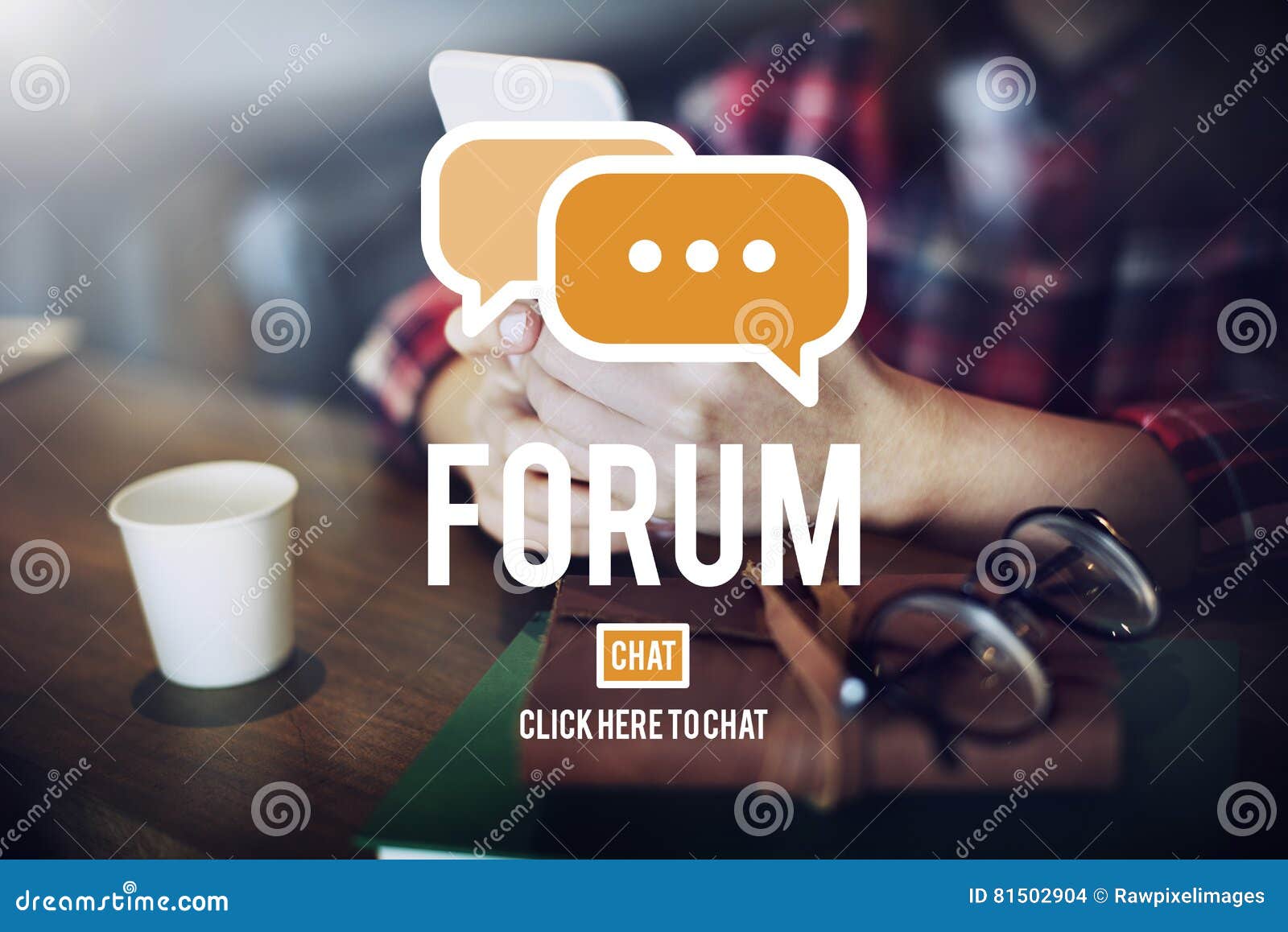 Forum Discussion Global Communications Conference Concept Stock Photo ...