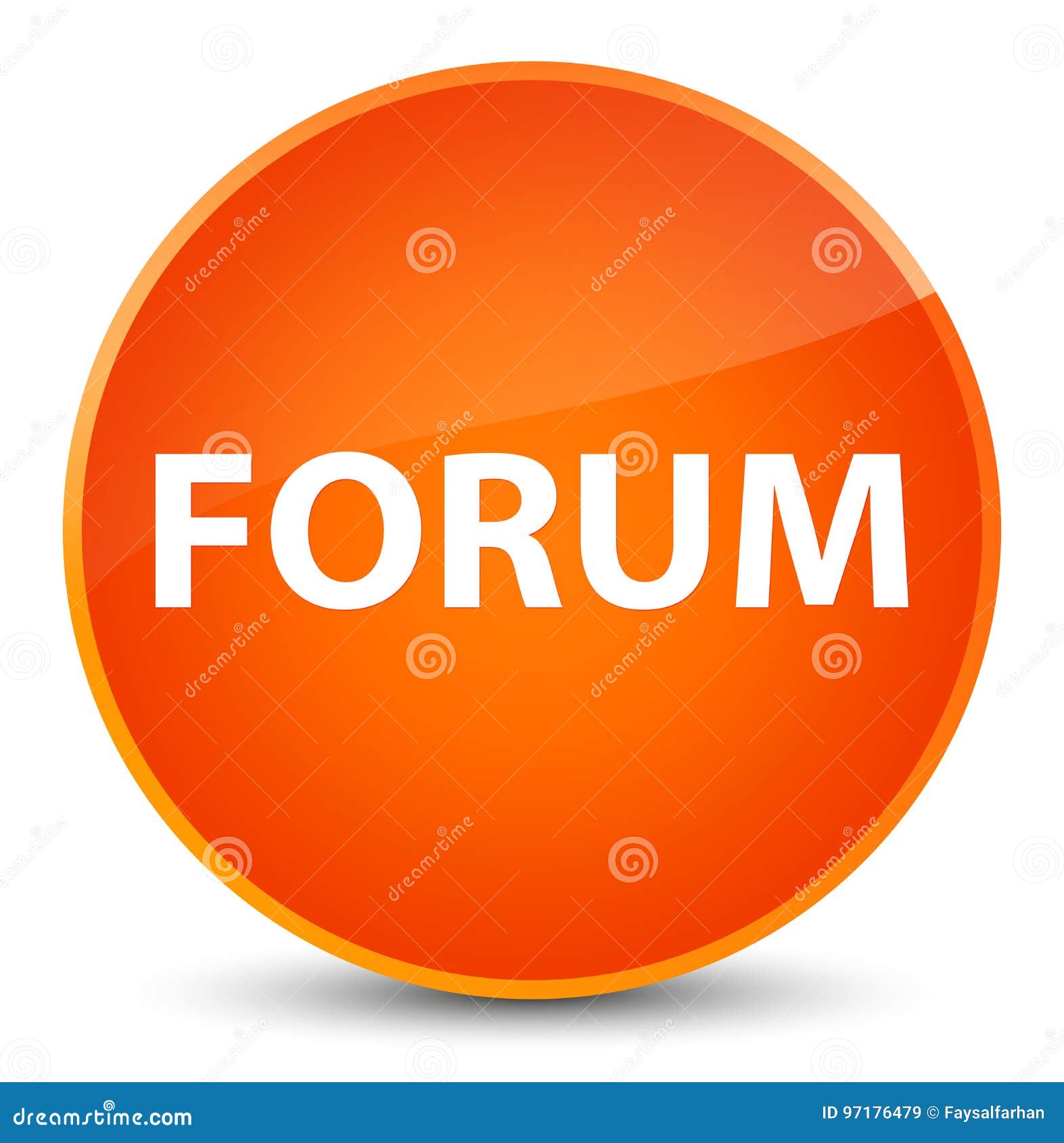 Forum Elegant Orange Round Button Stock Illustration - Illustration of ...