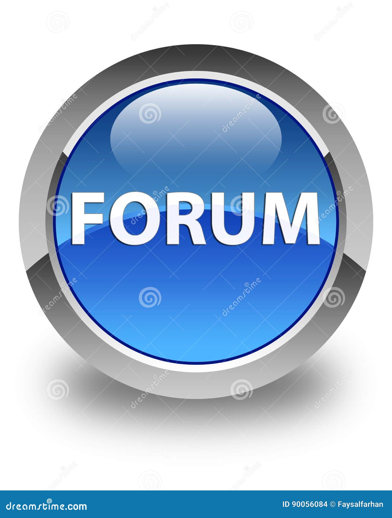 Forum Glossy Blue Round Button Stock Illustration - Illustration of ...