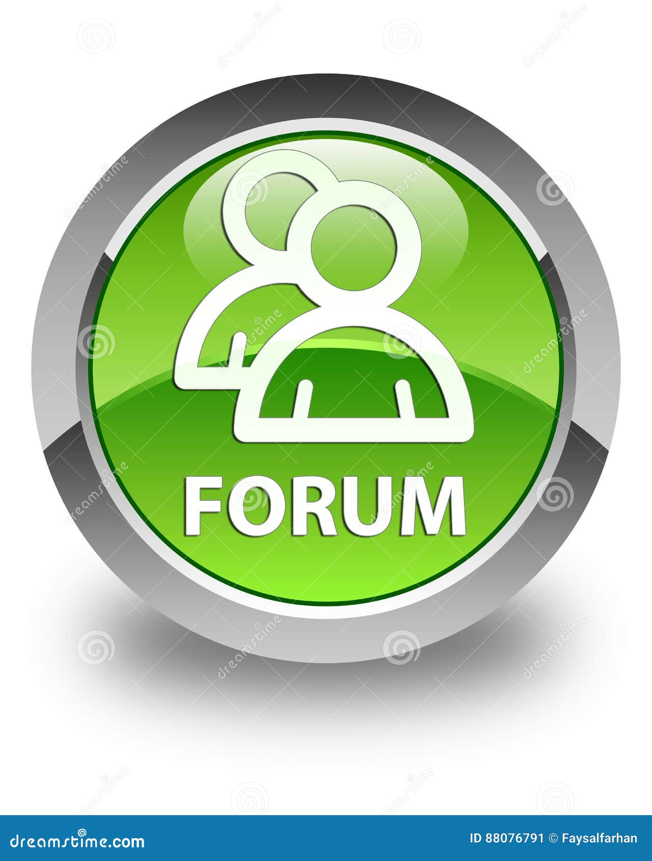 Forum (group Icon) Glossy Green Round Button Stock Illustration ...