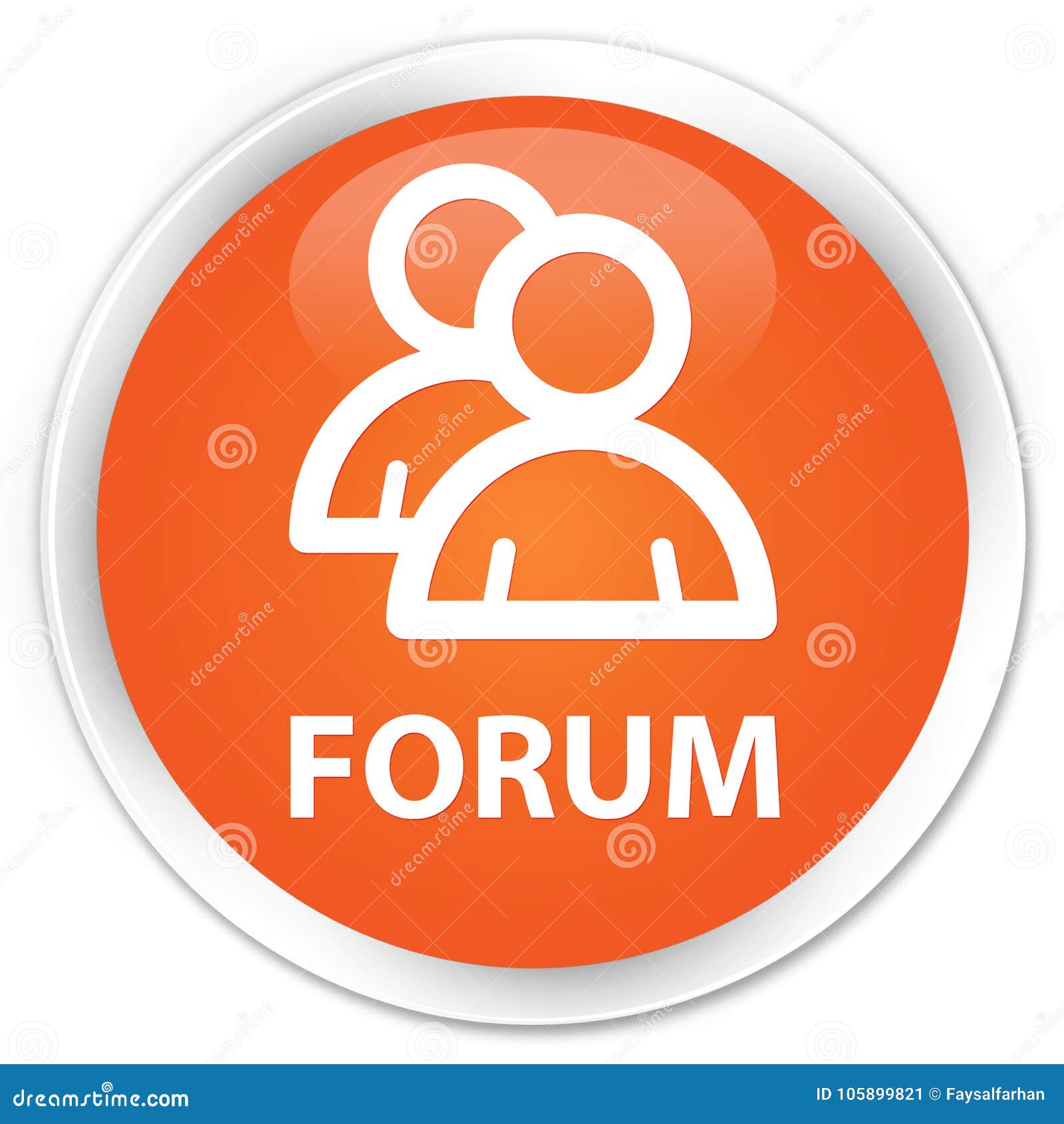 Forum (group Icon) Premium Orange Round Button Stock Illustration ...
