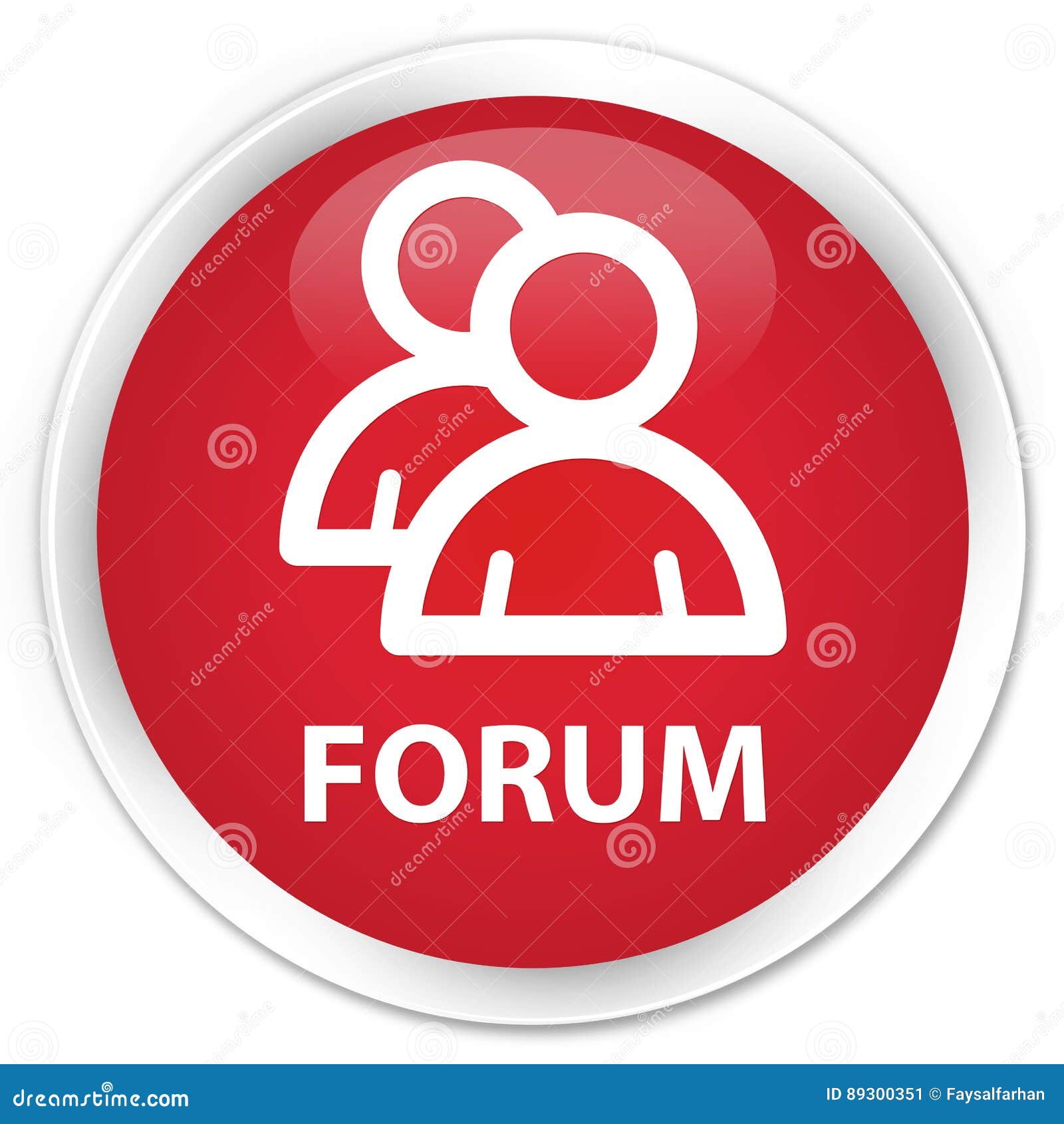 Forum (group Icon) Premium Red Round Button Stock Illustration ...