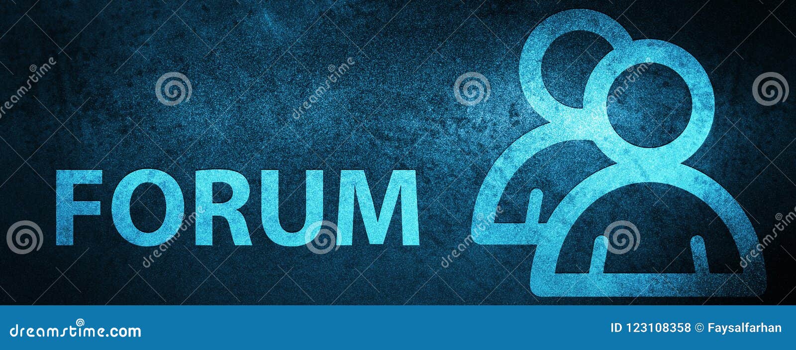 Forum (group Icon) Special Blue Banner Background Stock Illustration ...