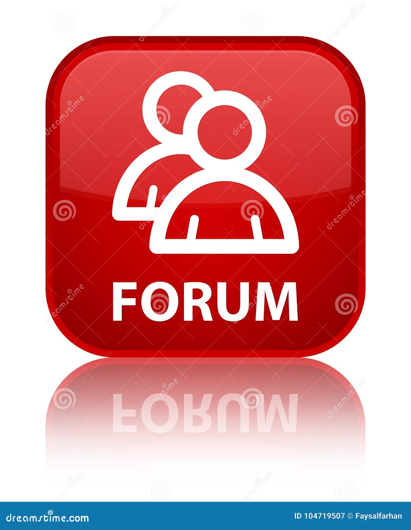 Forum (group Icon) Special Red Square Button Stock Illustration ...