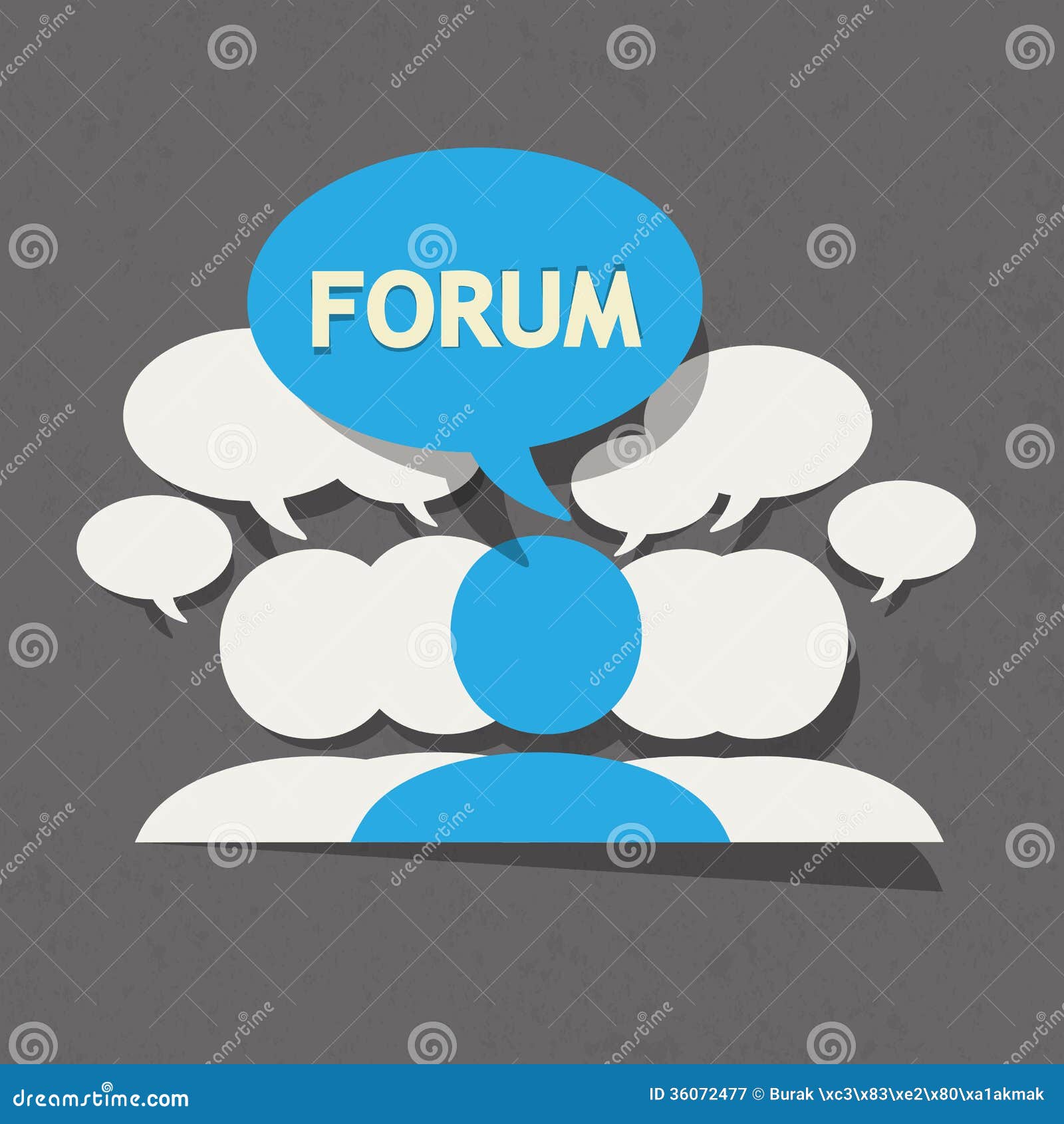 Forum Group with Speech Bubble Stock Vector - Illustration of mobile ...