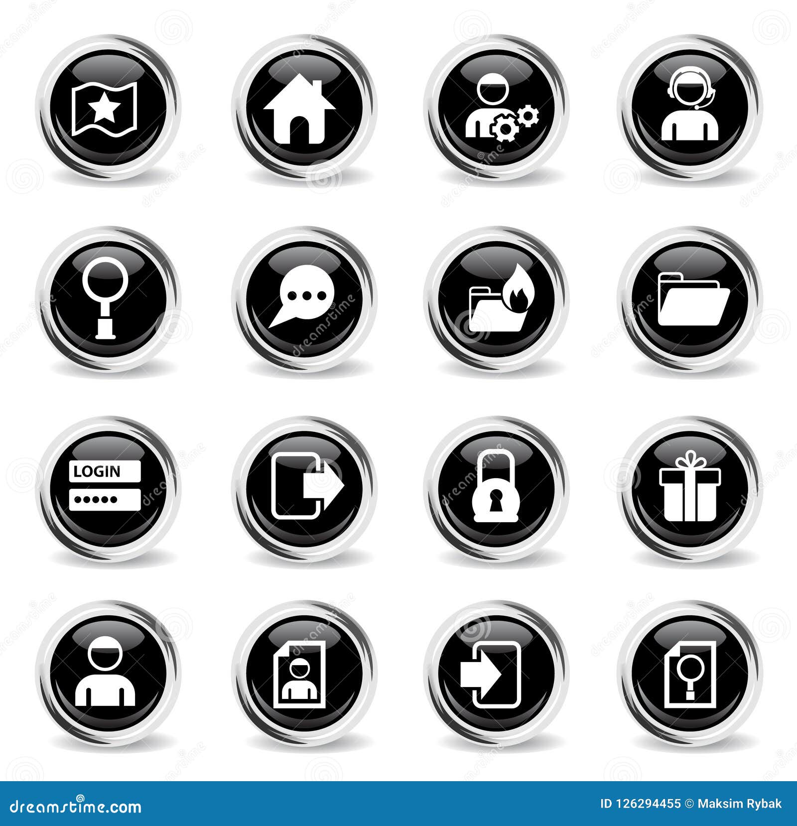 Forum interface icon set stock vector. Illustration of star - 126294455