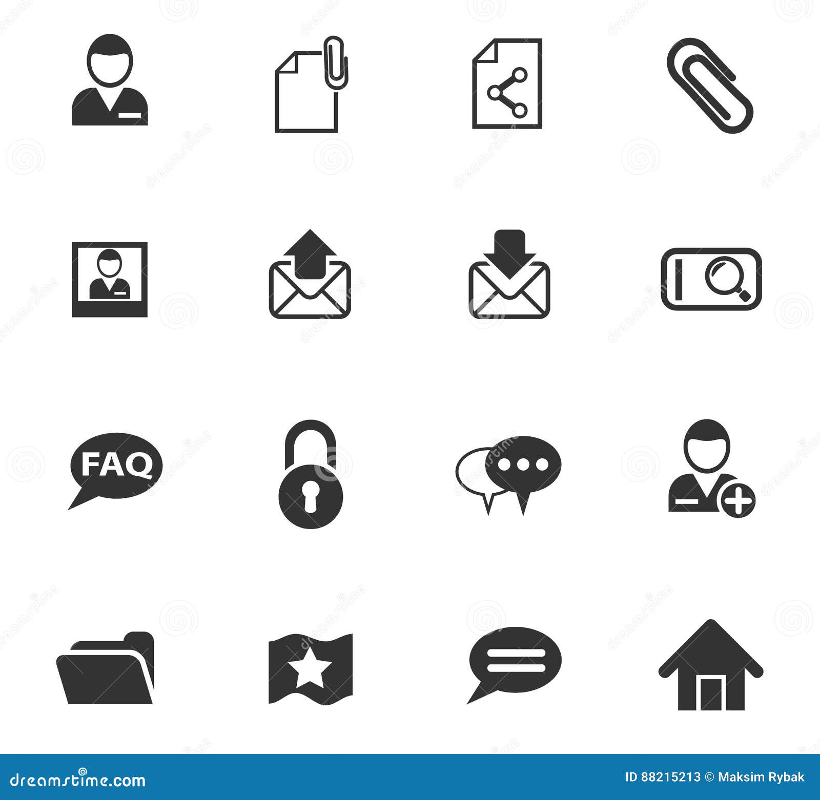 Forum interface icon set stock vector. Illustration of link - 88215213