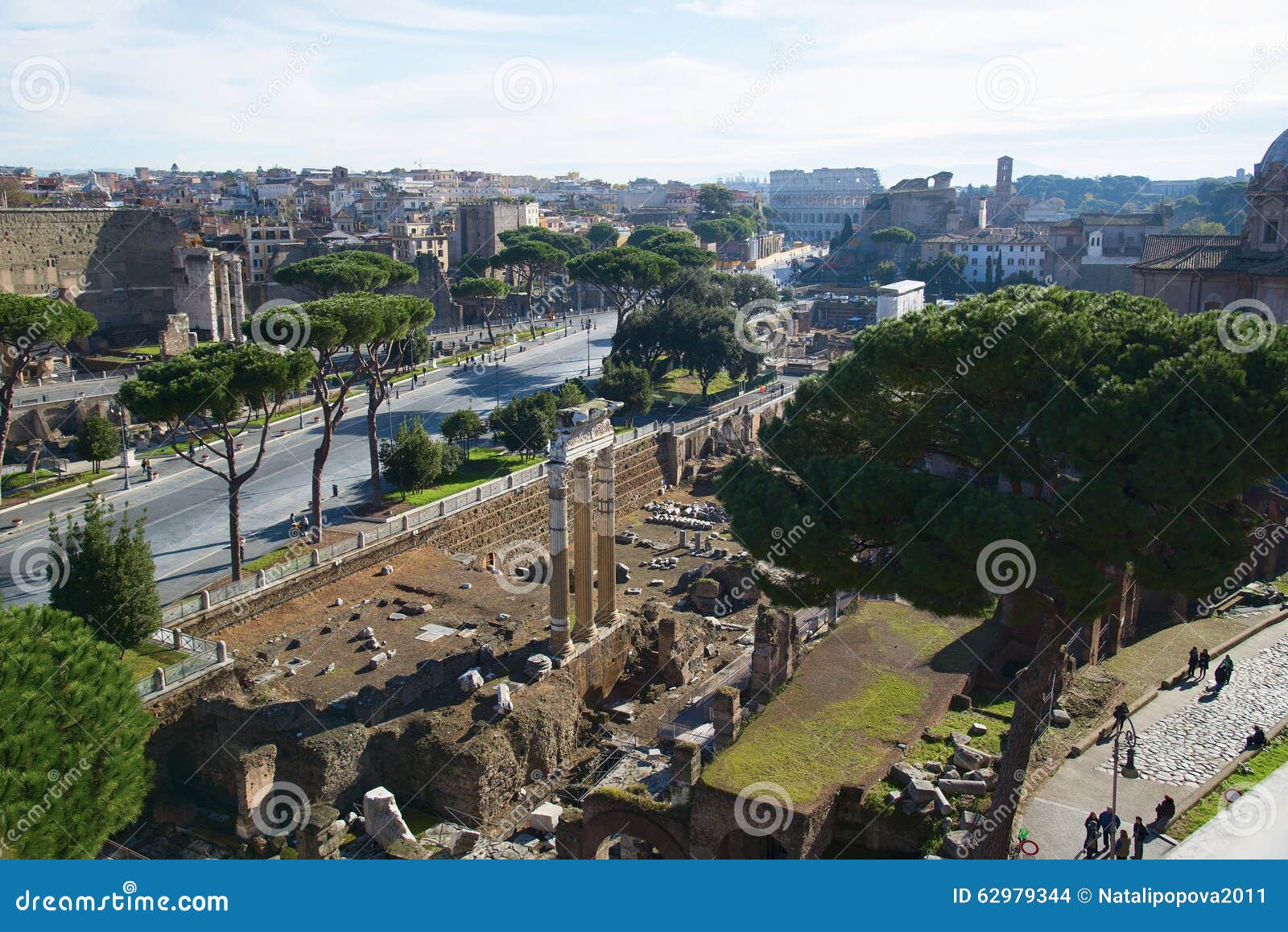 The Forum of Julius Caesar in Rome Stock Photo - Image of landscape ...