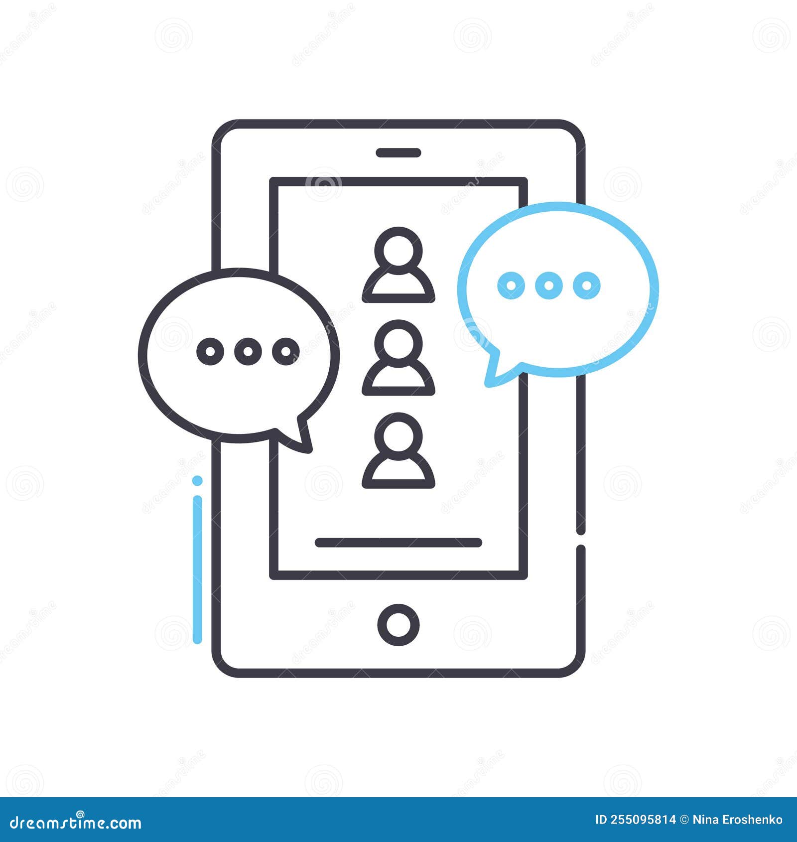 Forum Line Icon, Outline Symbol, Vector Illustration, Concept Sign ...