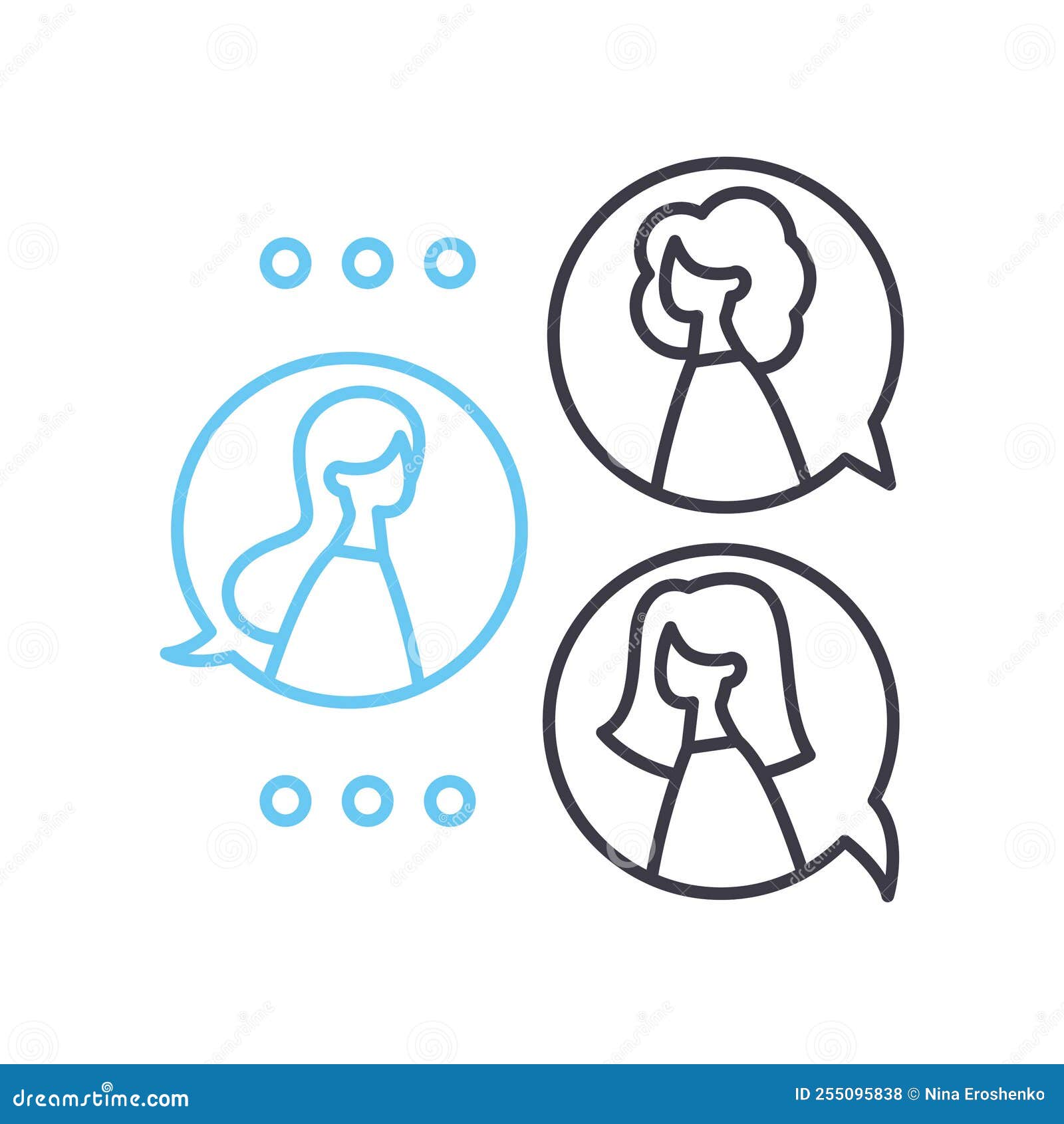 Forum Line Icon, Outline Symbol, Vector Illustration, Concept Sign ...