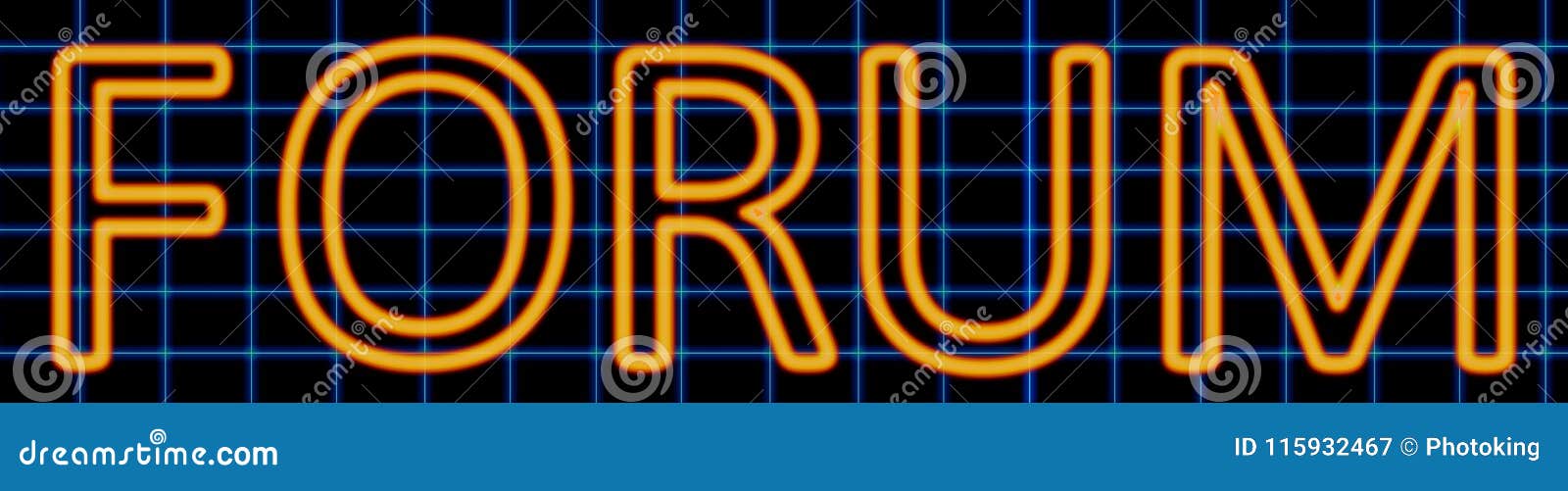 Forum neon sign stock illustration. Illustration of connect - 115932467