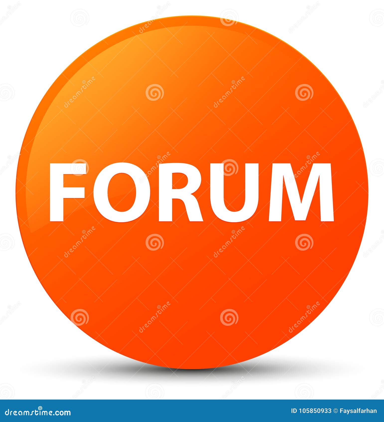 Forum orange round button stock illustration. Illustration of button ...