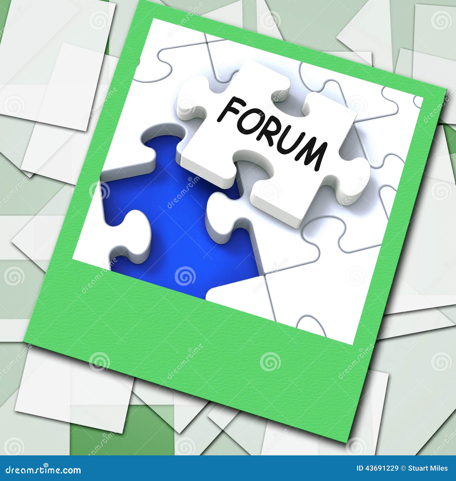 Forum Photo Means Online Networks and Chat Stock Illustration ...